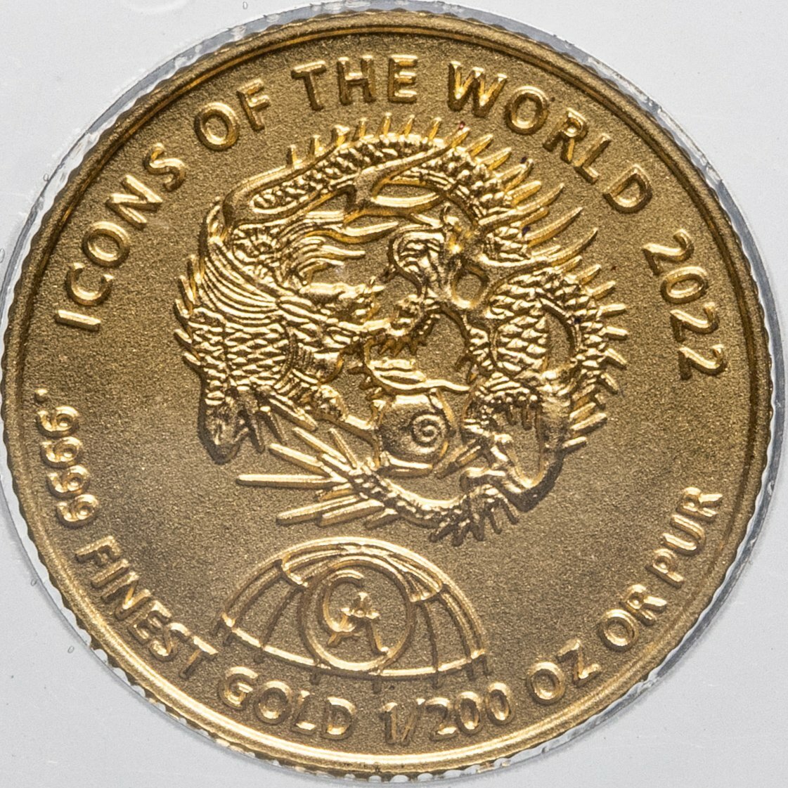 Руанда 10 франков 2022 Японская йена Мэйдзи, Золото, в сохранности UNC