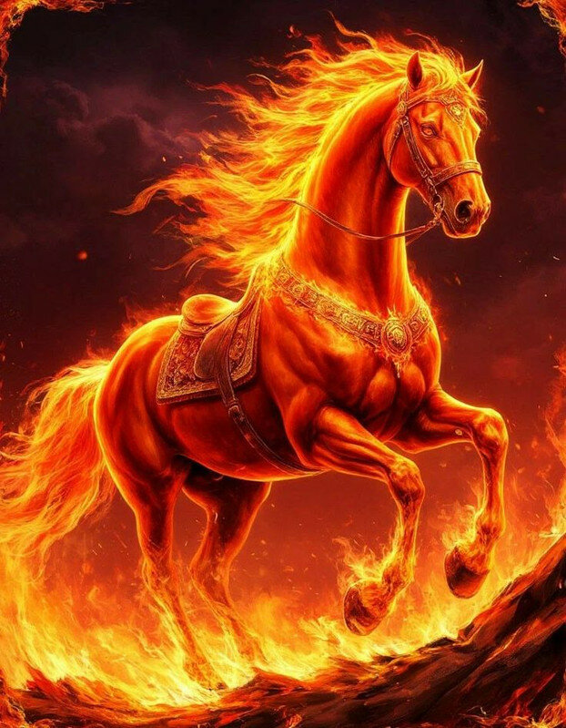 Картина по номерам для взрослых начинающих,"2026 /Девушка и лошадь/две Лошади"Картина маслом своими руками для домашнего декора стен, 40x50 см, без рамки