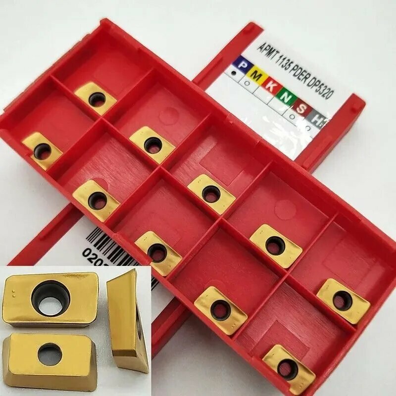10ШТ Твердосплавные Фрезерные Пластины APMT1135 PDER DP5320 с ЧПУ для стали BAP 300R