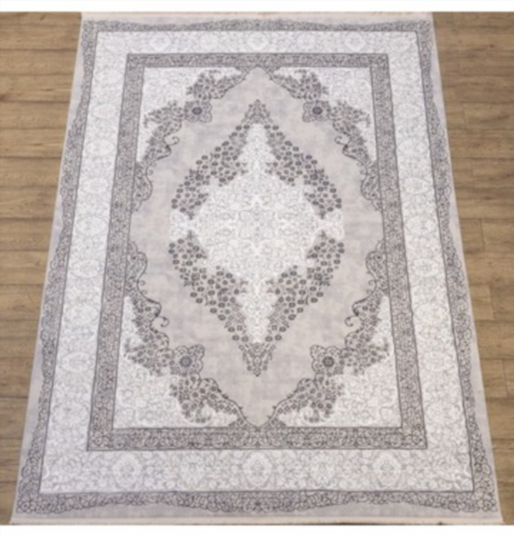 Ковер Турецкий Prado дизайн N893A цвет WHITE / GRAY2 0.8x1.5м