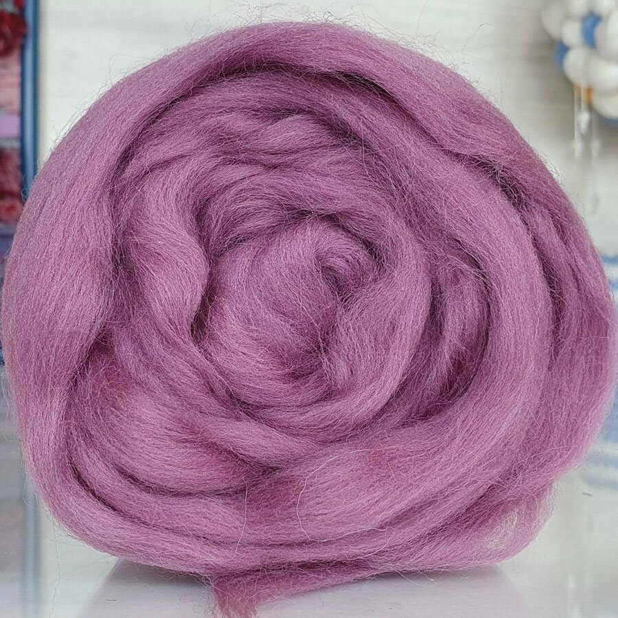 Гребенная лента (топс) 132 сухая роза 50 гр