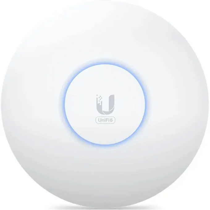Ubiquiti UniFi U6+ точка доступа, Белый, Верхняя крышка из поликарбоната, основание из алюминия, Wi-Fi 6 (802.11ax).