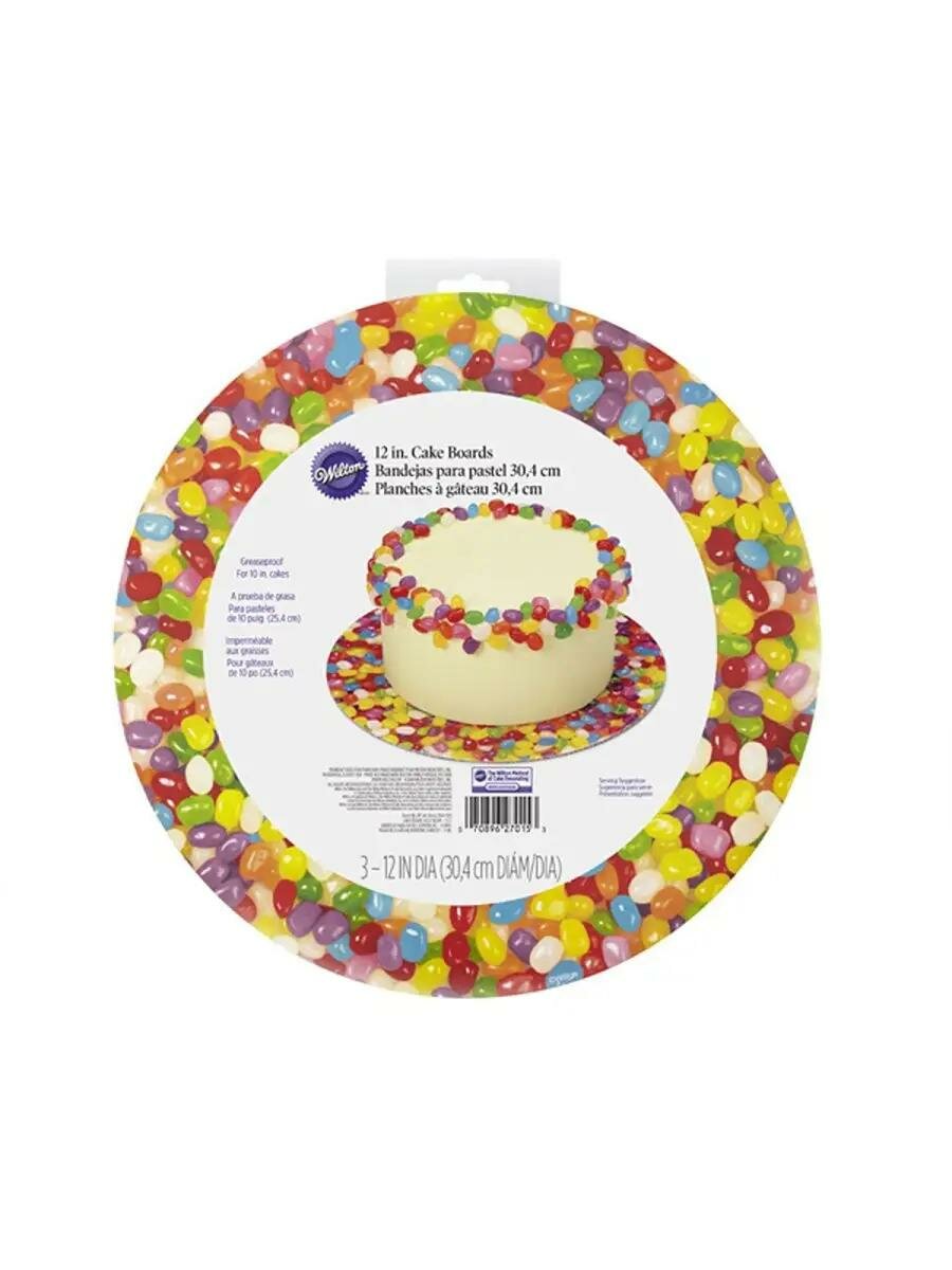Основа для торта Wilton Веселая фасоль, диаметр 30 см, белая, WLT-2104-7015
