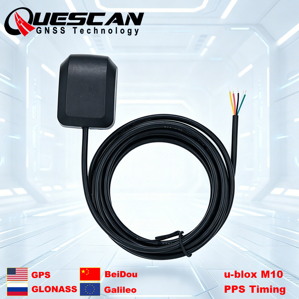 QUESCAN u-blox M10 GPS GNSS приемник для Arduino ESP32 GPS ГЛОНАСС Galileo BeiDou NMEA Антенный модуль NTP GPS PPS
