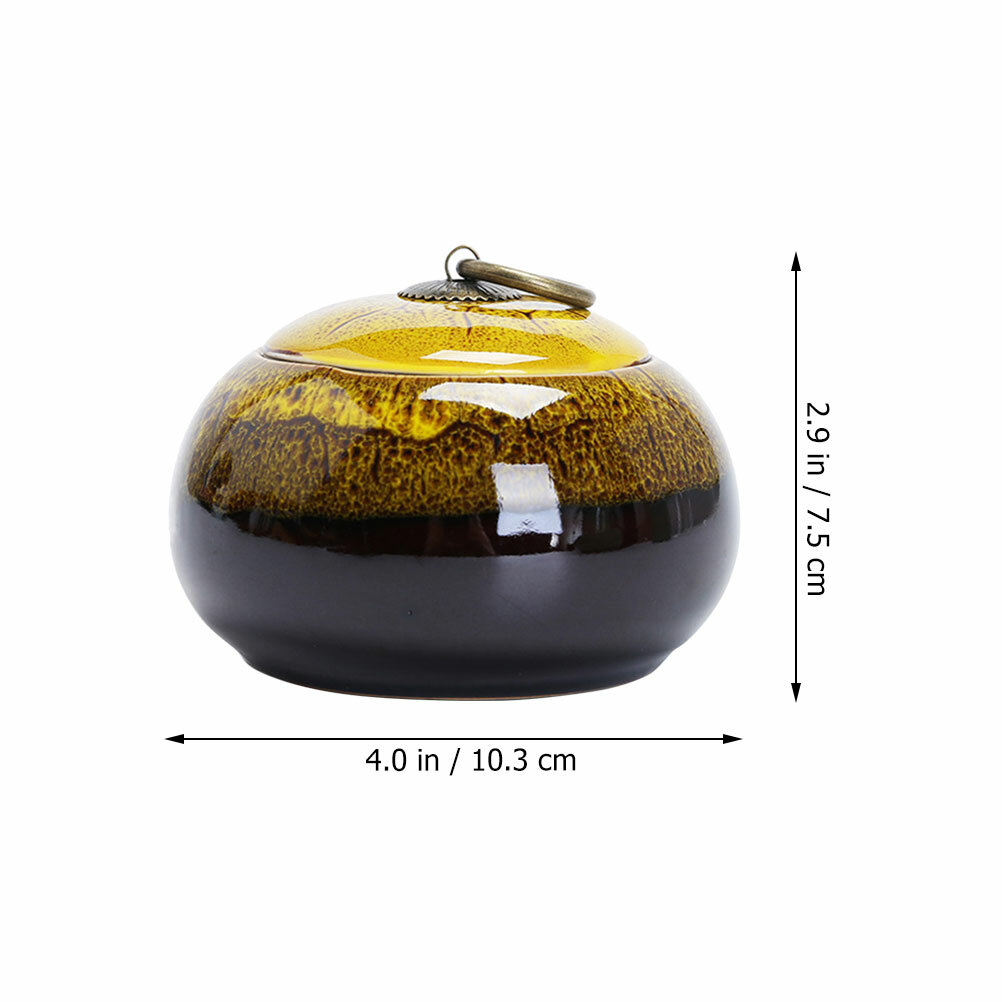 Керамическая Банка С Крышкой Для Хранения Кофе Чая И Продуктов 10.3X7.5Cm