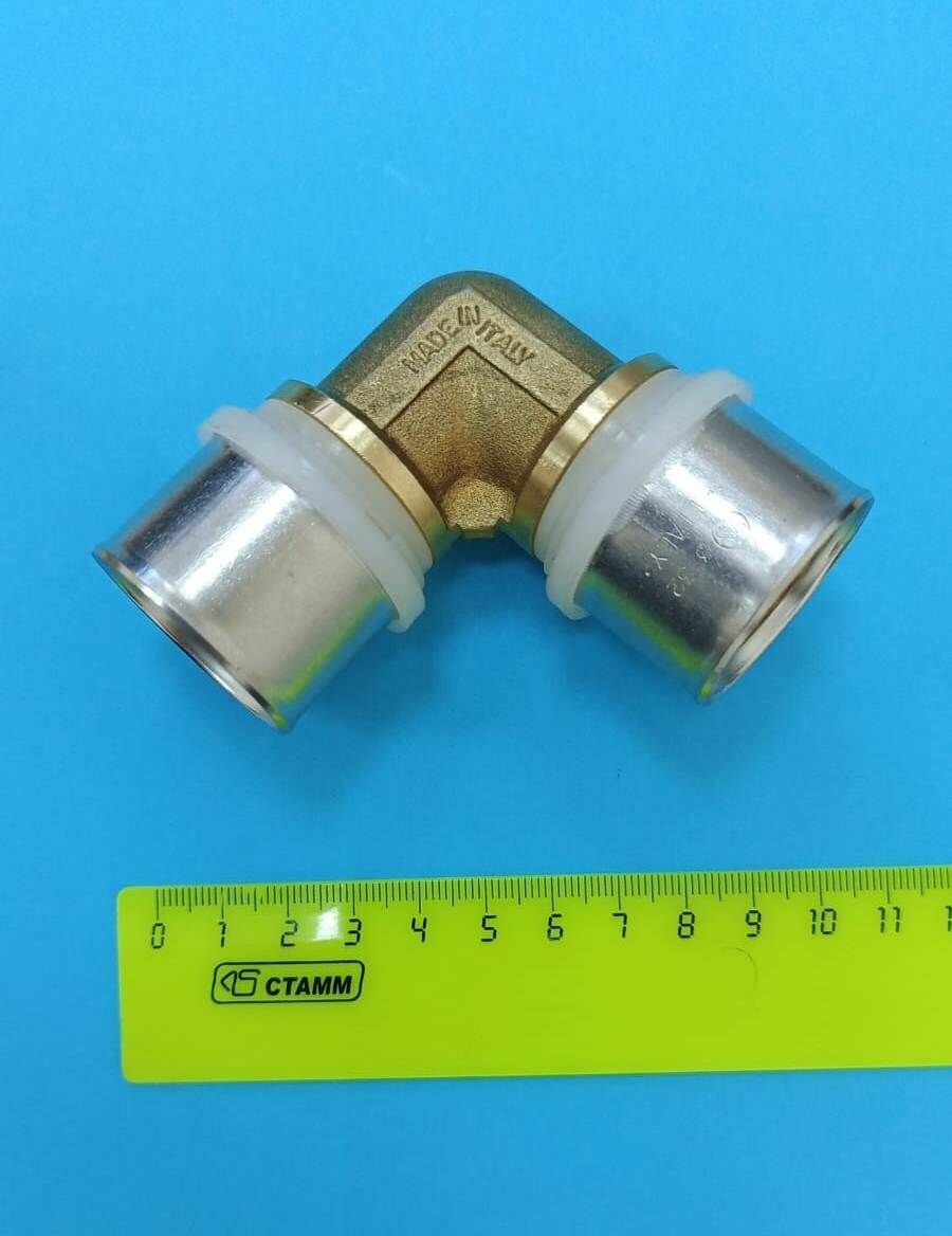 Пресс-фитинг угольник 90гр. TE-SA 32х32 латунный (art.812-320-320)