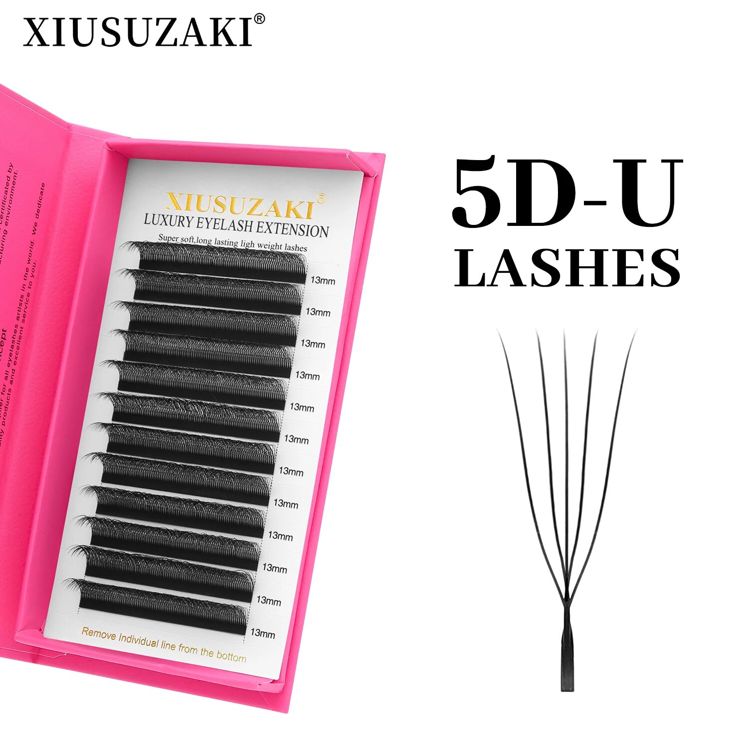 XIUSUZAKI 5D-U ресницы, D изгиб, 14 мм
