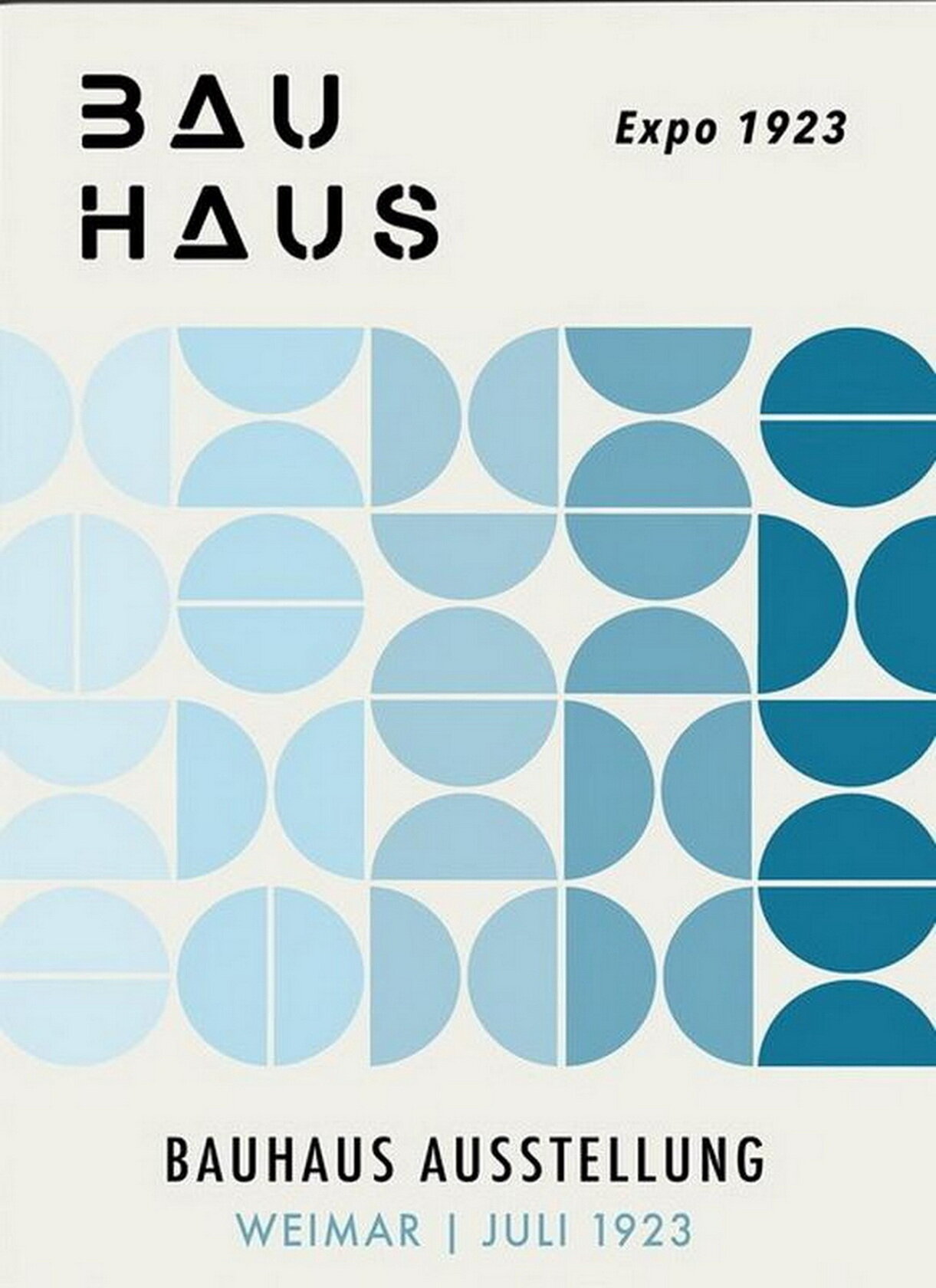 Плакат, постер Современный Баухаус на бумаге, размер 30х42см