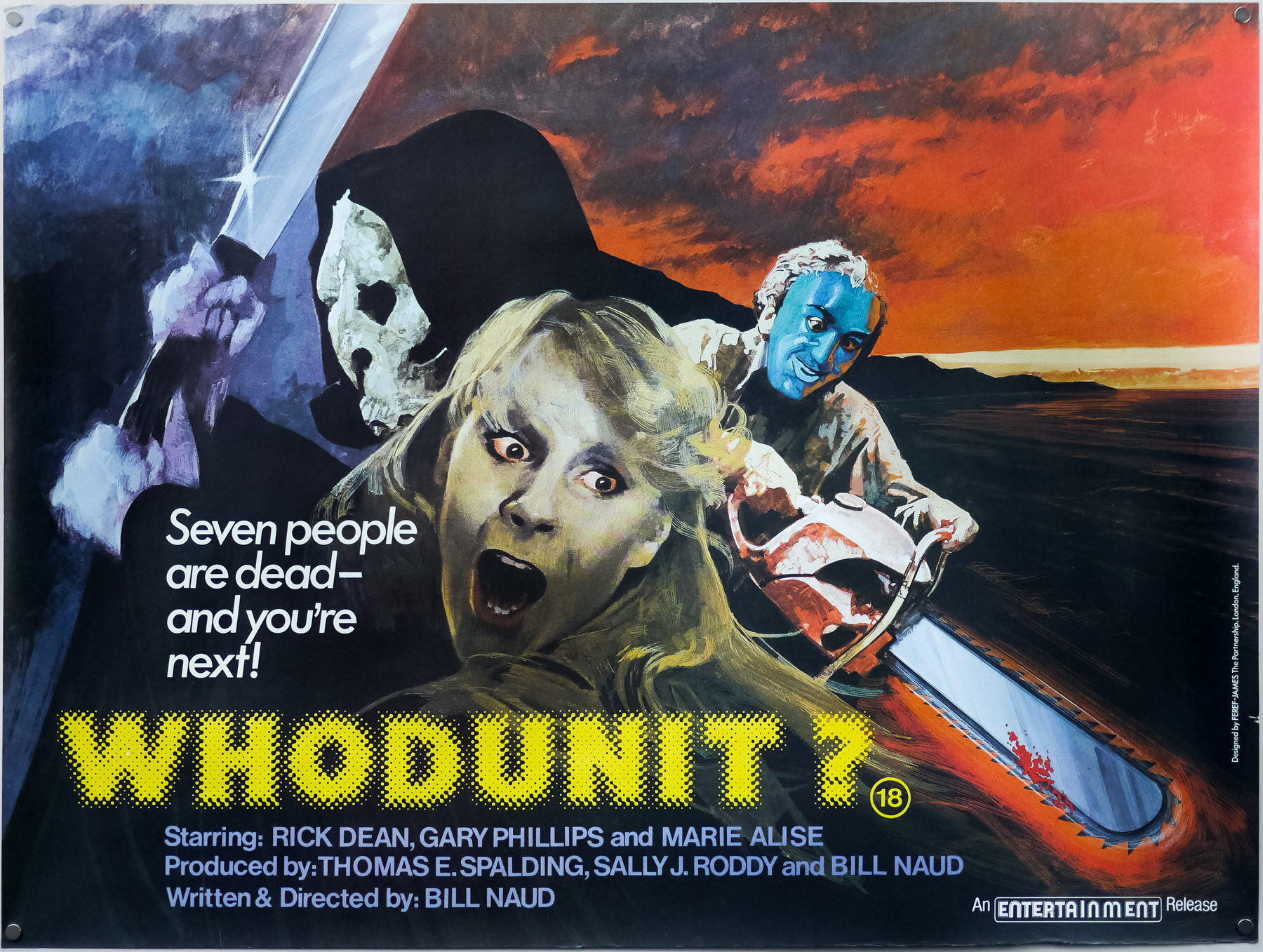 Плакат, постер Island of Blood 1982 (Остров крови) на бумаге, размер 30х42см