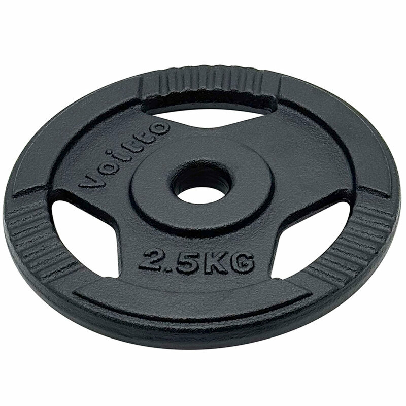 Диск чугунный с 3-мя хватами Voitto V-201 2,5 кг (d26)