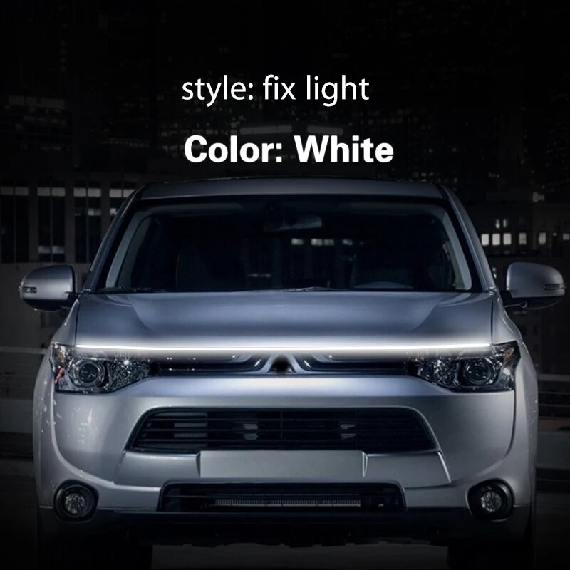 1 шт. светодиодные дневные ходовые огни DRL, водонепроницаемая противотуманная фара для Mitsubishi Outlander 2013-2020, универсальная декоративная лампа окружающего света