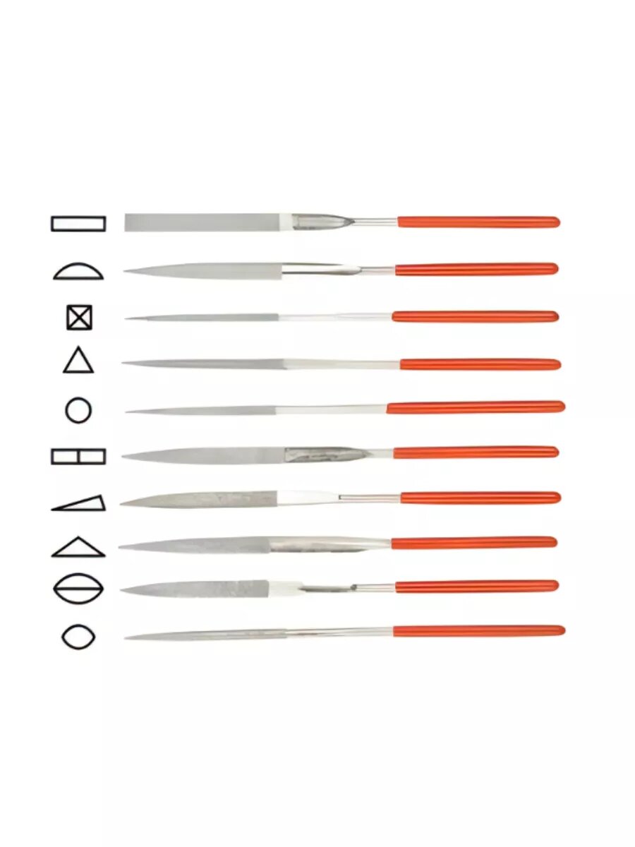 Набор надфилей алмазных 140х50х3мм 10 предметов STARTUL Profi (ST4046-10)