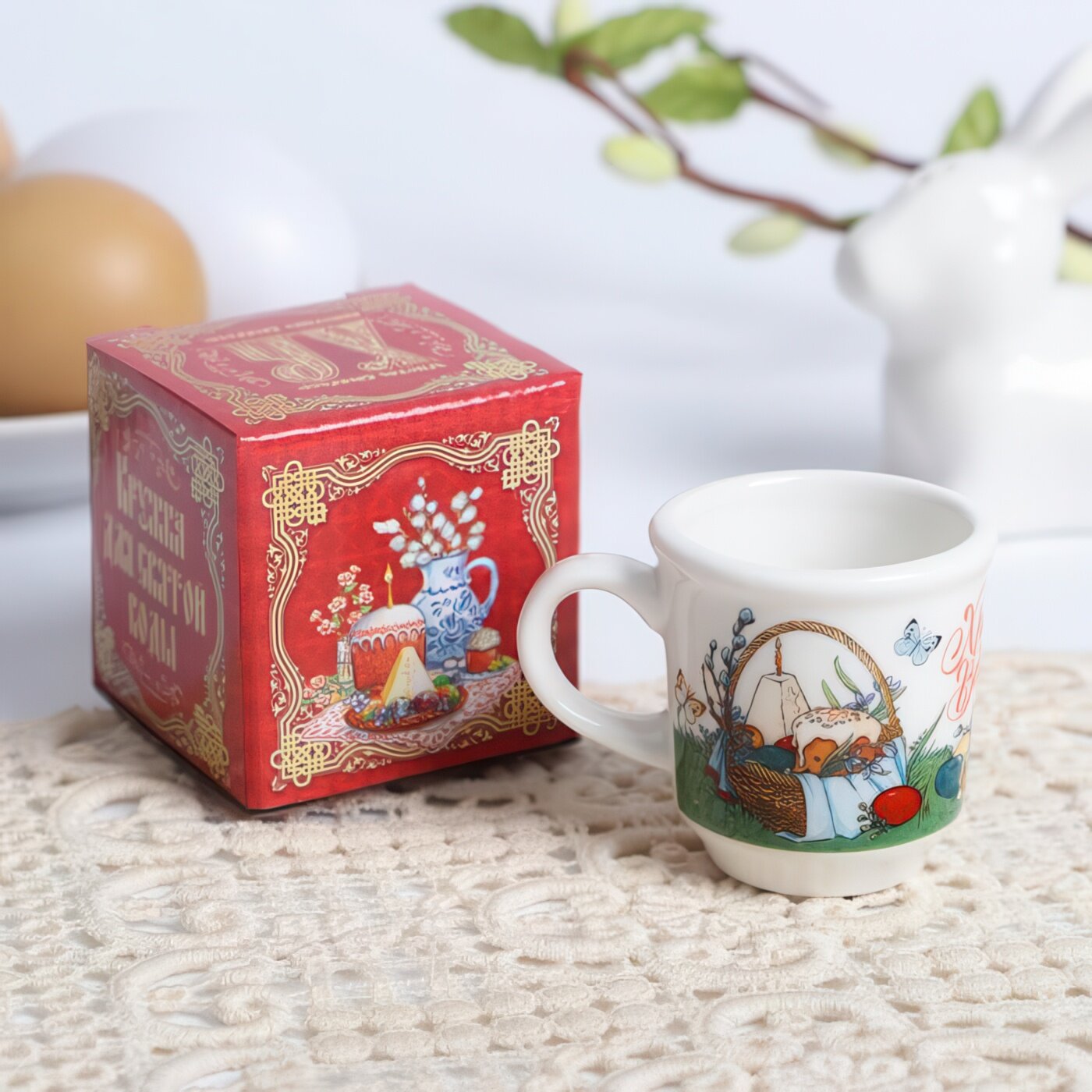 Кружечка для святой воды «Пасхальная композиция» 5,5 х 4 х 3 см