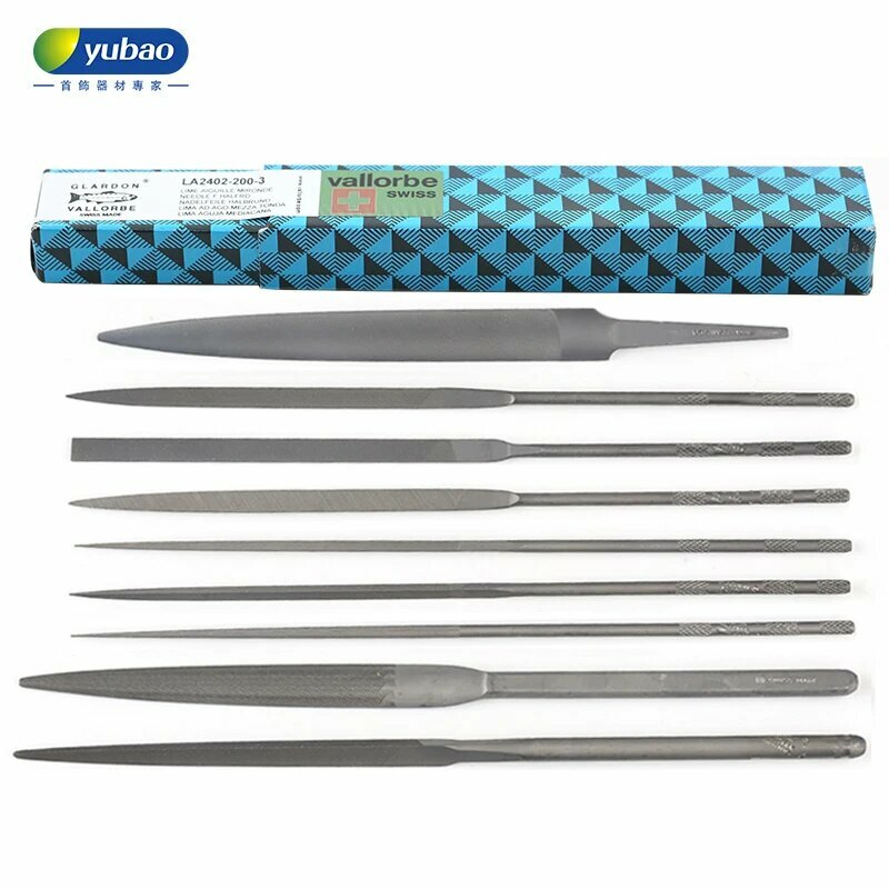 Швейцарский стальной пилочка Vallorbe, плоский треугольный бочонок, алмазная пилочка для драгоценностей, золота и серебра, инструмент для шлифовки, формирования и полировки ювелирных изделий, 4, 180mm, квадрат