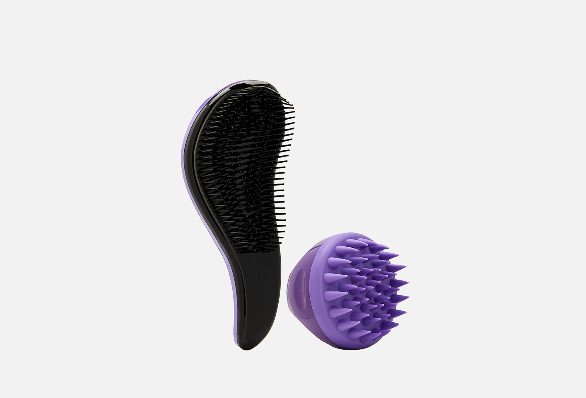 Набор щетка-массажер+расческа CHELAY violet set for gentle hair care