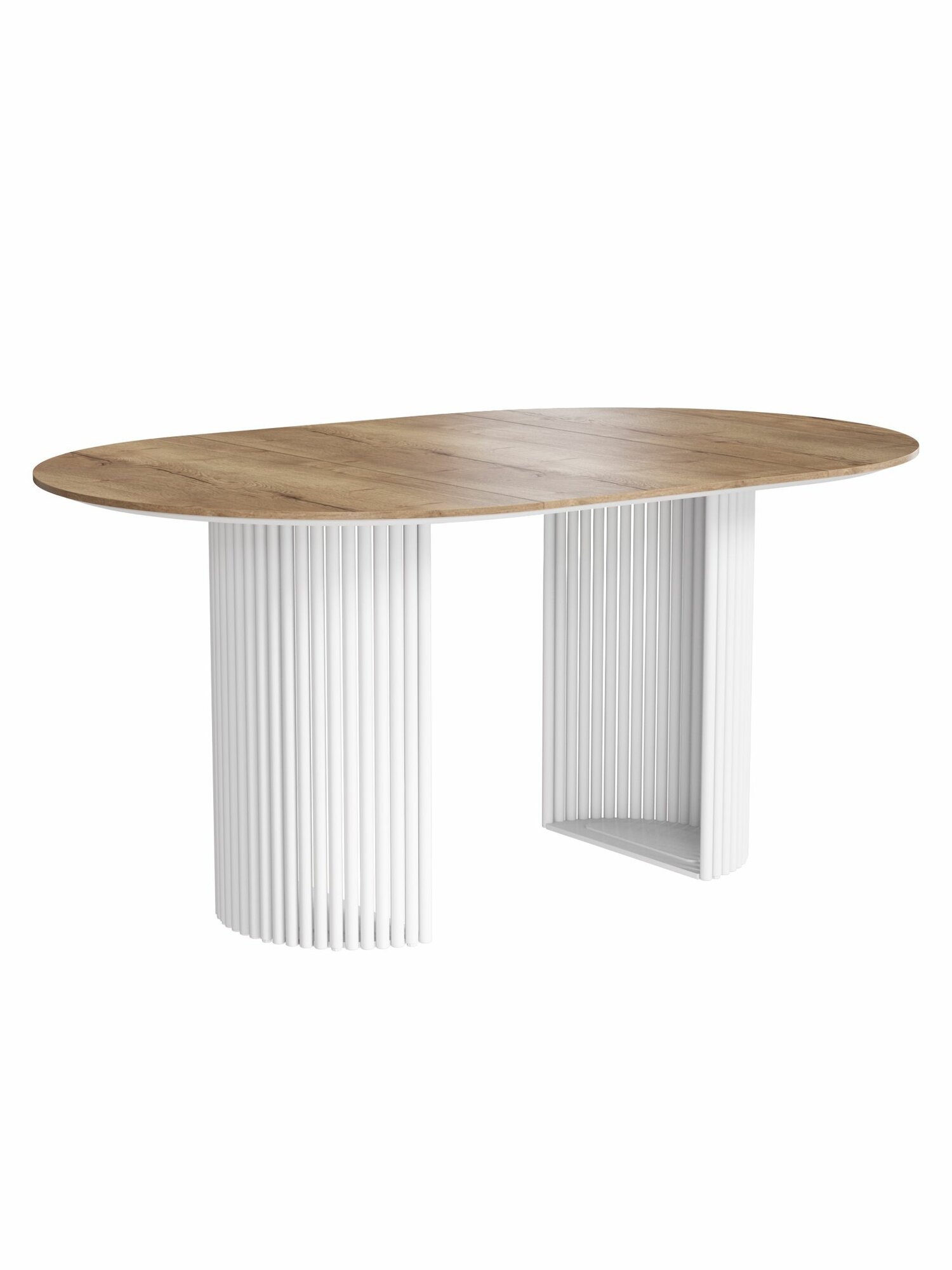 Стол Вилар D-1050(+600) Egger: Дуб Галифакс Натуральный - Основание белое