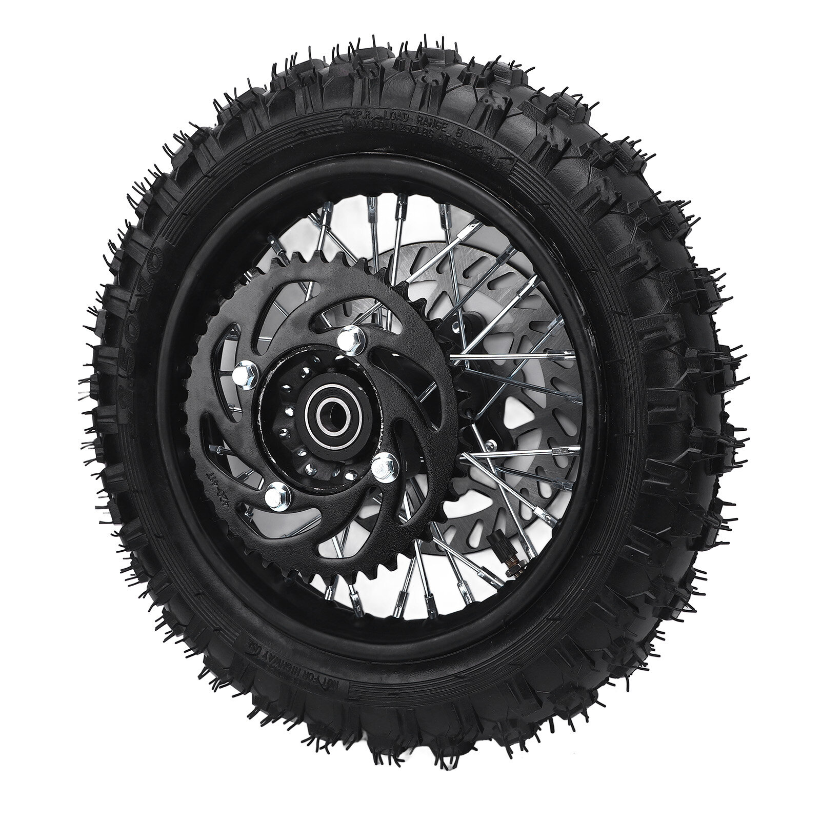 Задний обод/шина 10 дюймов, компактная ось 2,5-10 дюймов, 15 мм, с тормозным диском, звездочка 420 41T для внедорожного мотоцикла объемом двигателя от 50 до 110 куб. см.