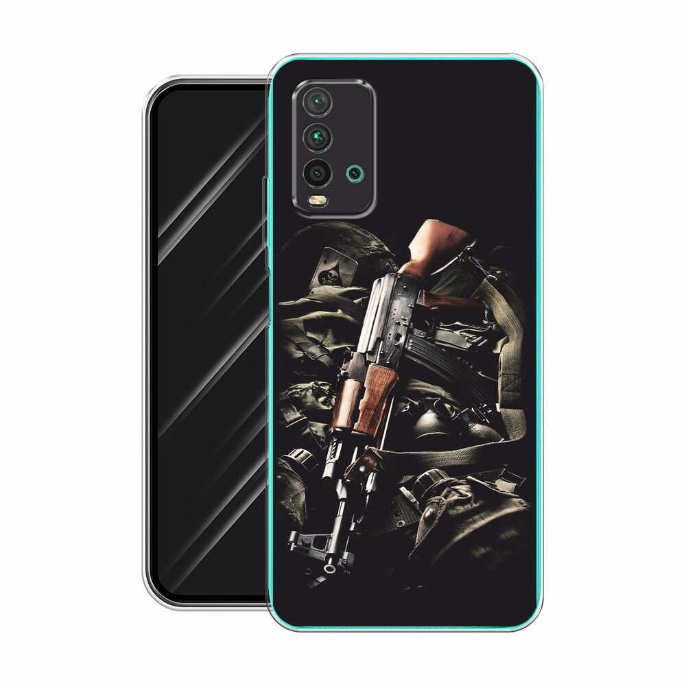 Чехол на Xiaomi Redmi 9T / Сяоми Редми 9Т с принтом "Автомат" — фото 1