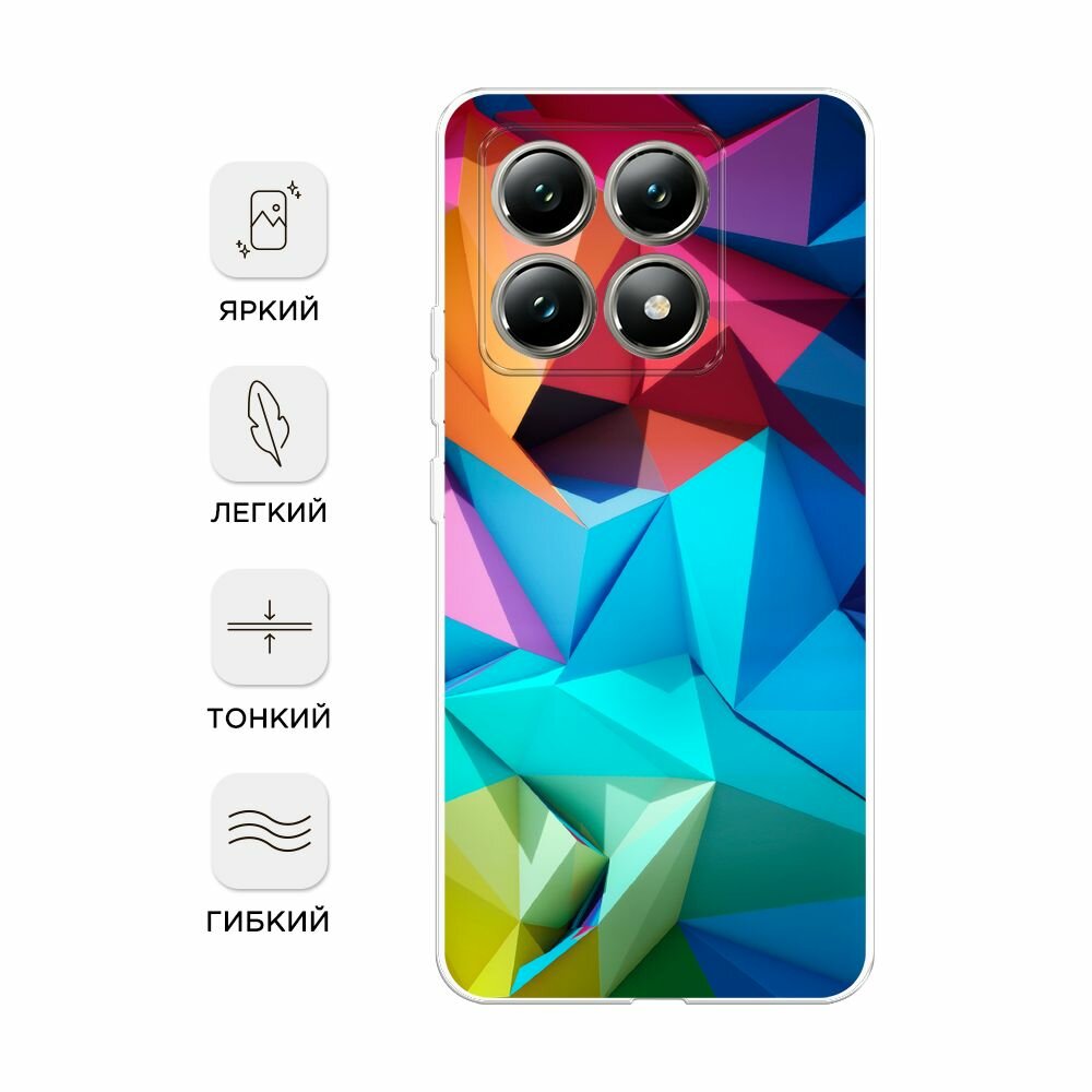 Силиконовый чехол на Xiaomi 14T / Сяоми 14T с принтом Геометрия 14 — фото 1