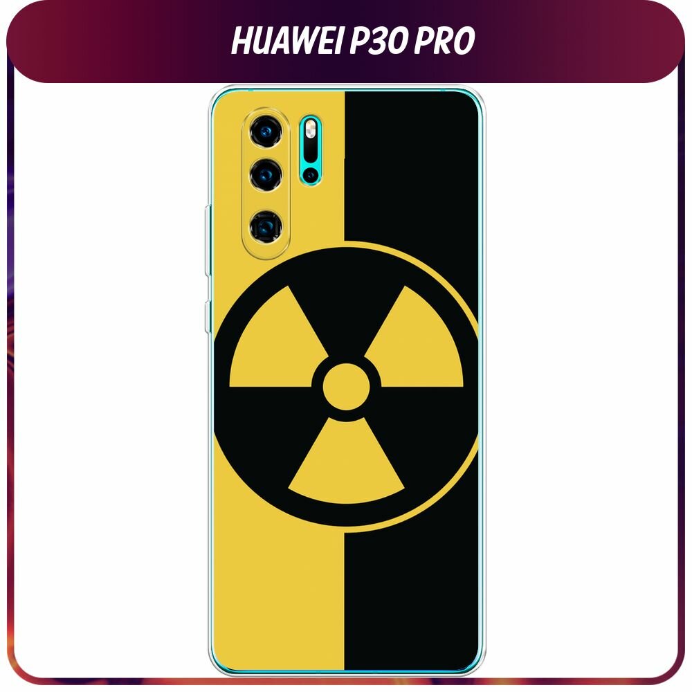 Чехол на Huawei P30 Pro / Хуавей П30 Про с принтом "Эмблема черно-желтая"