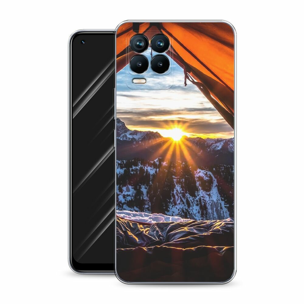 Силиконовый чехол на Realme 8/8 Pro / Реалми 8/8 Про с принтом "Горы 7" — фото 1