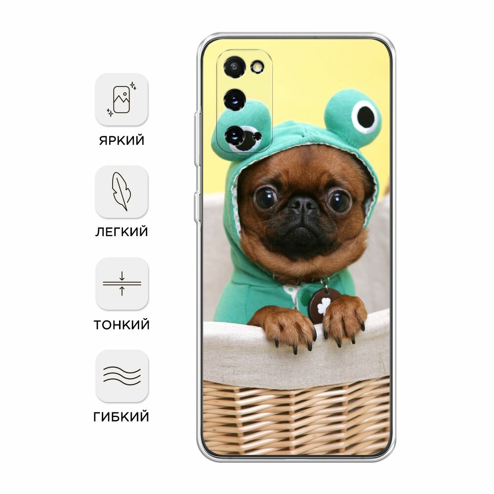 Чехол на Samsung Galaxy S20 / Самсунг Гэлакси S20 с принтом "Собачка в шапке лягушки" — фото 1