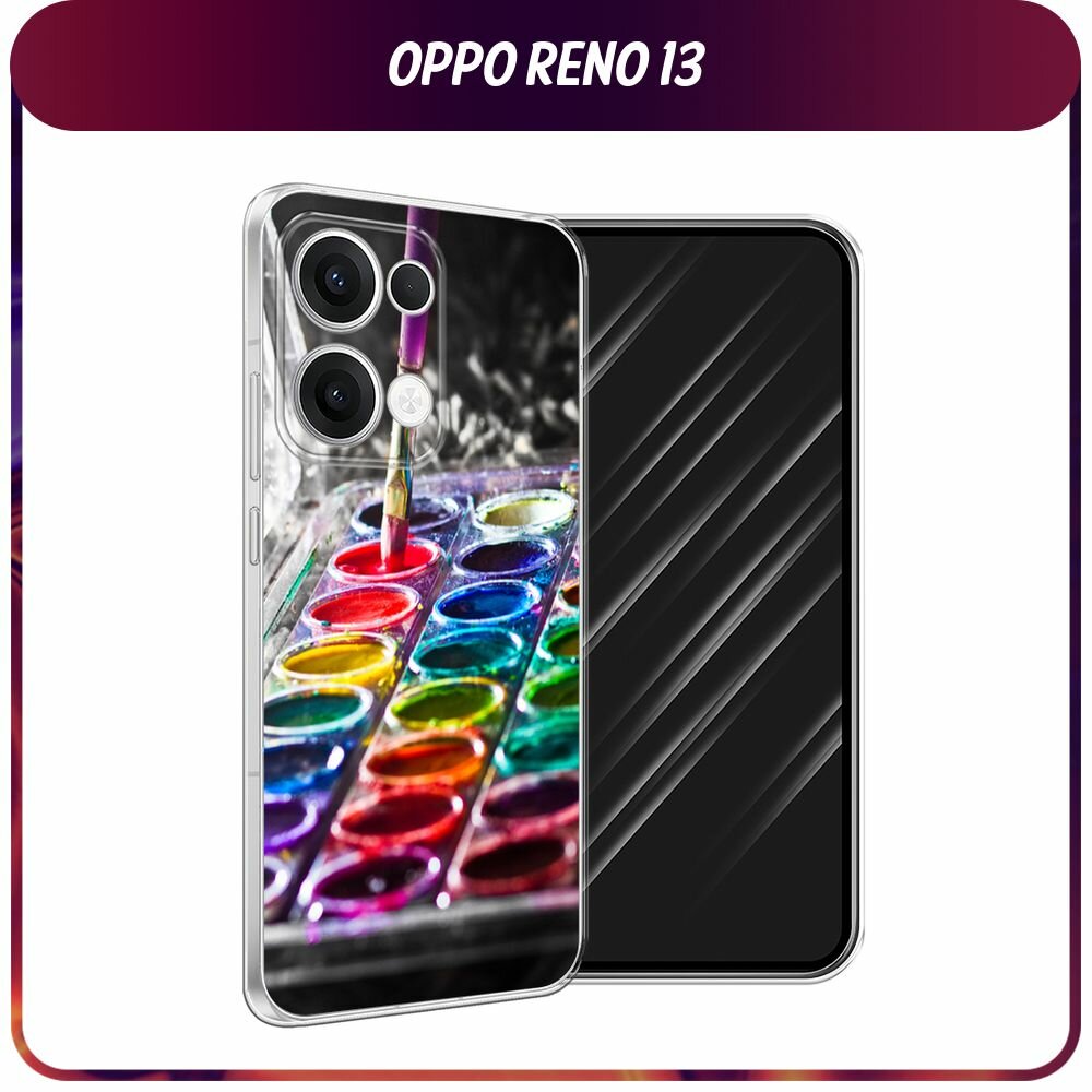 Чехол на Oppo Reno 13 / Оппо Рено 13 с принтом "Палитра красок"