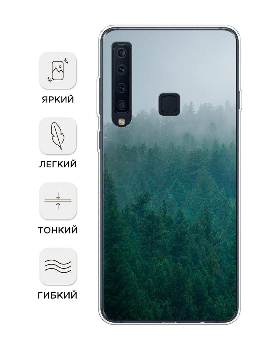 Чехол на Samsung Galaxy A9 2018 / Самсунг Галакси А9 2018 с принтом "Лес в облаках" — фото 1