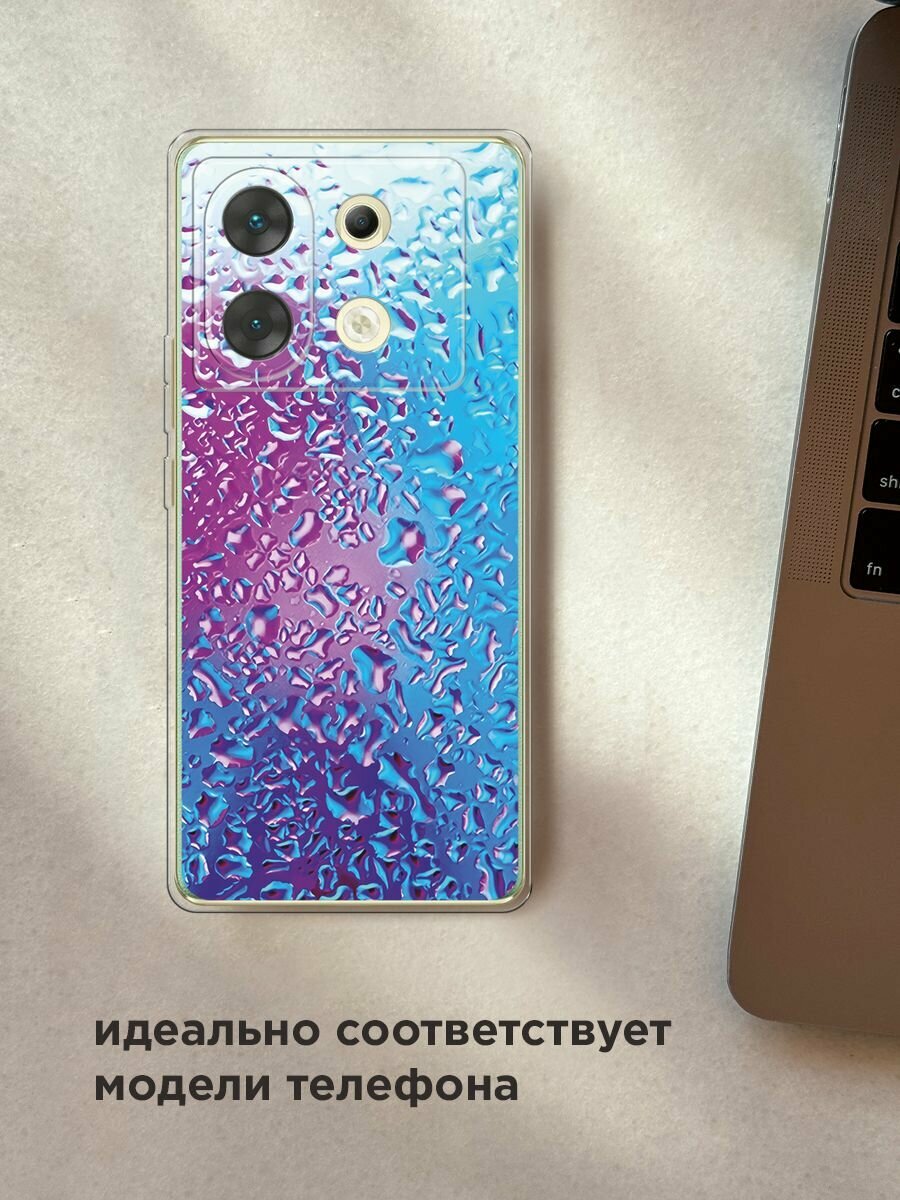 Чехол на Infinix Zero 30 5G / Инфиникс Зеро 30 5G с принтом "Капли на стекле" — фото 1