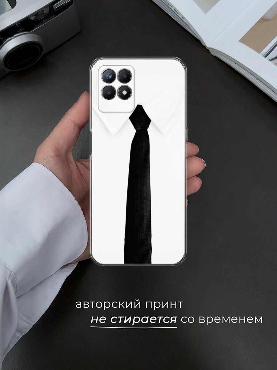 Силиконовый чехол на Realme 8i / Реалми 8i с принтом "Галстук" — фото 1