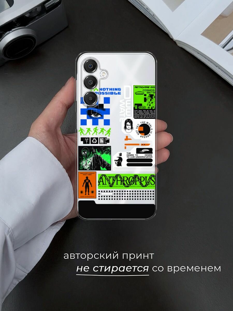 Чехол на Samsung Galaxy A16 / Самсунг А16 с принтом "Nothing impossible", прозрачный — фото 1