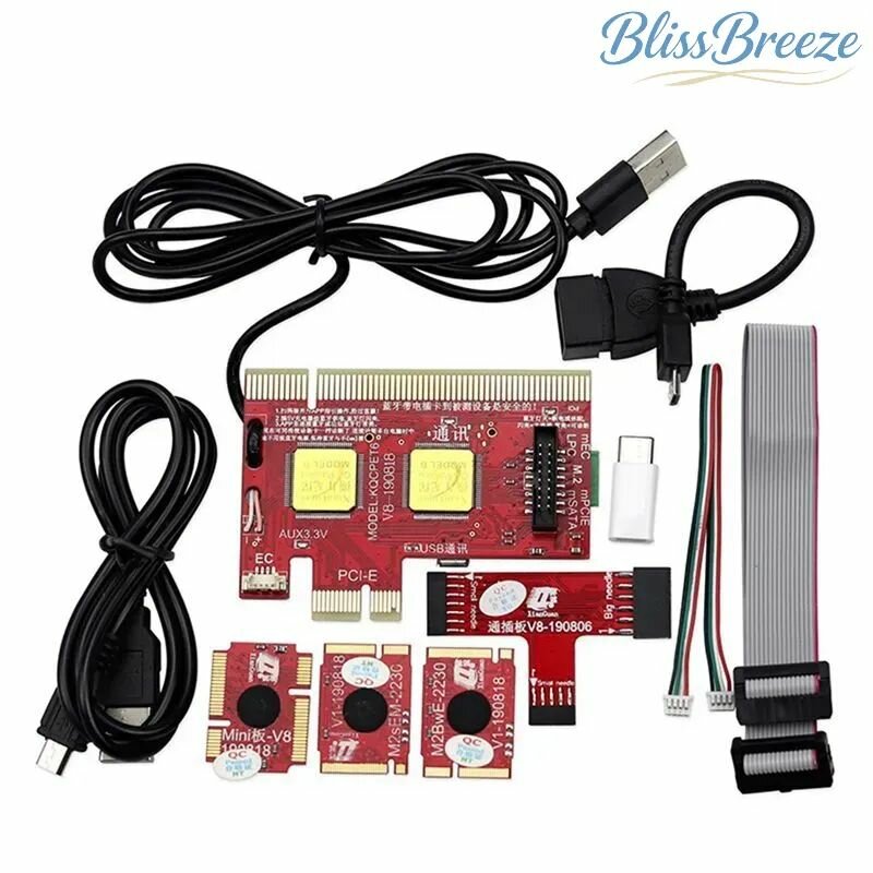 V8 Многофункциональный ноутбук и настольный ПК Универсальная диагностическая тестовая карта Post Поддержка отладки PCI, PCI-E, LPC, Mini, MSATA