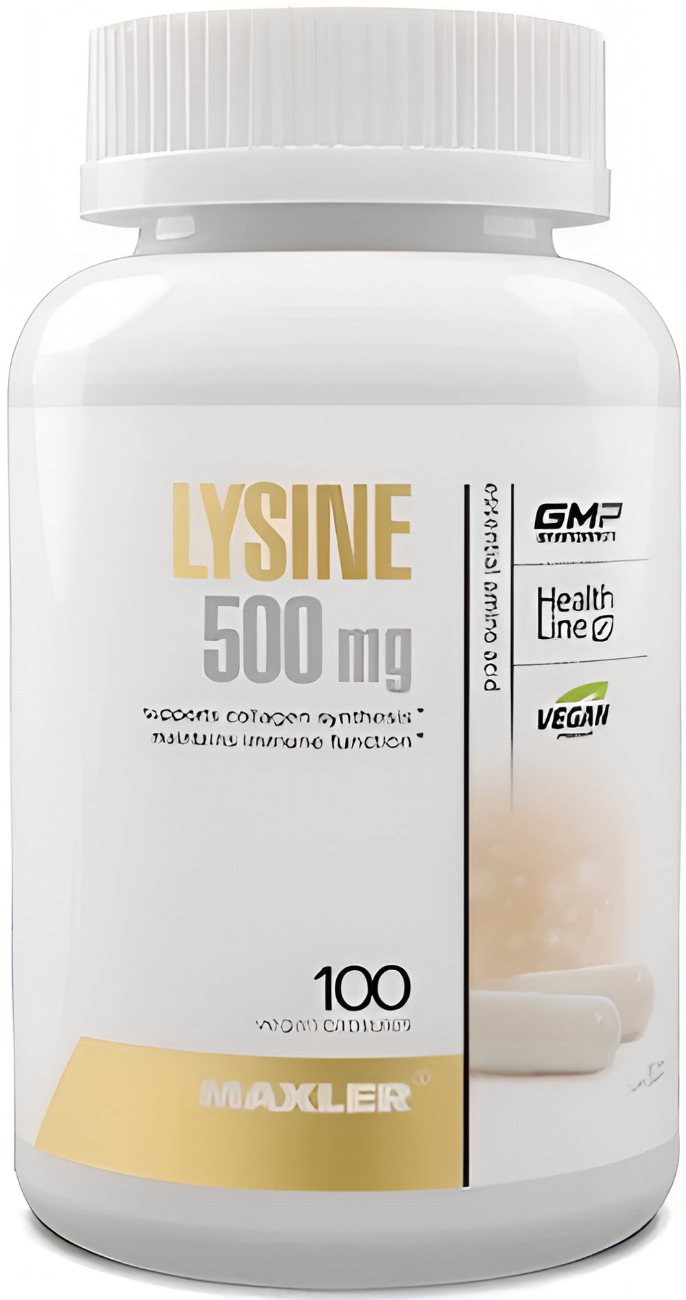 Maxler, L-Lysine 500 mg, 100 капсул
