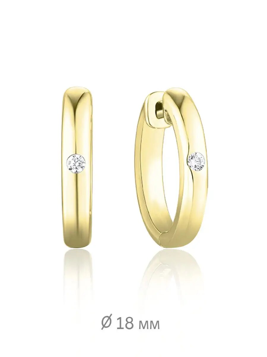 Серьги конго, серебро, 925 проба