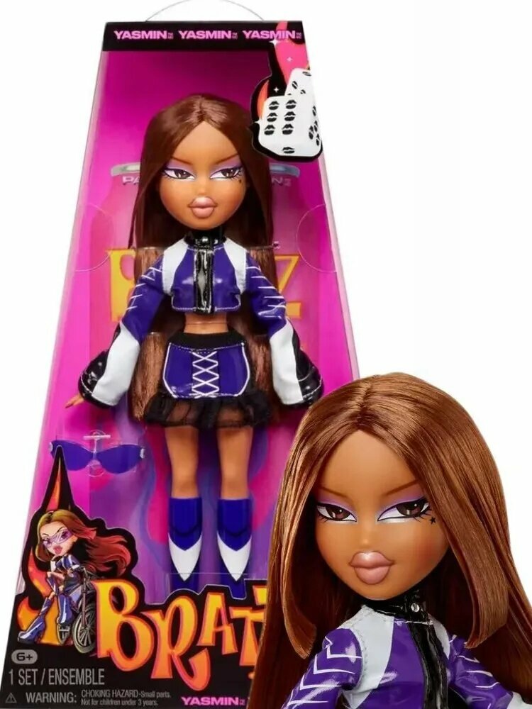 Bratz Scorchin'Yasmin-включает в себя 1 модную куклу и ее одежду и аксессуары, куклы в стиле гонок, милые игрушки для девочек