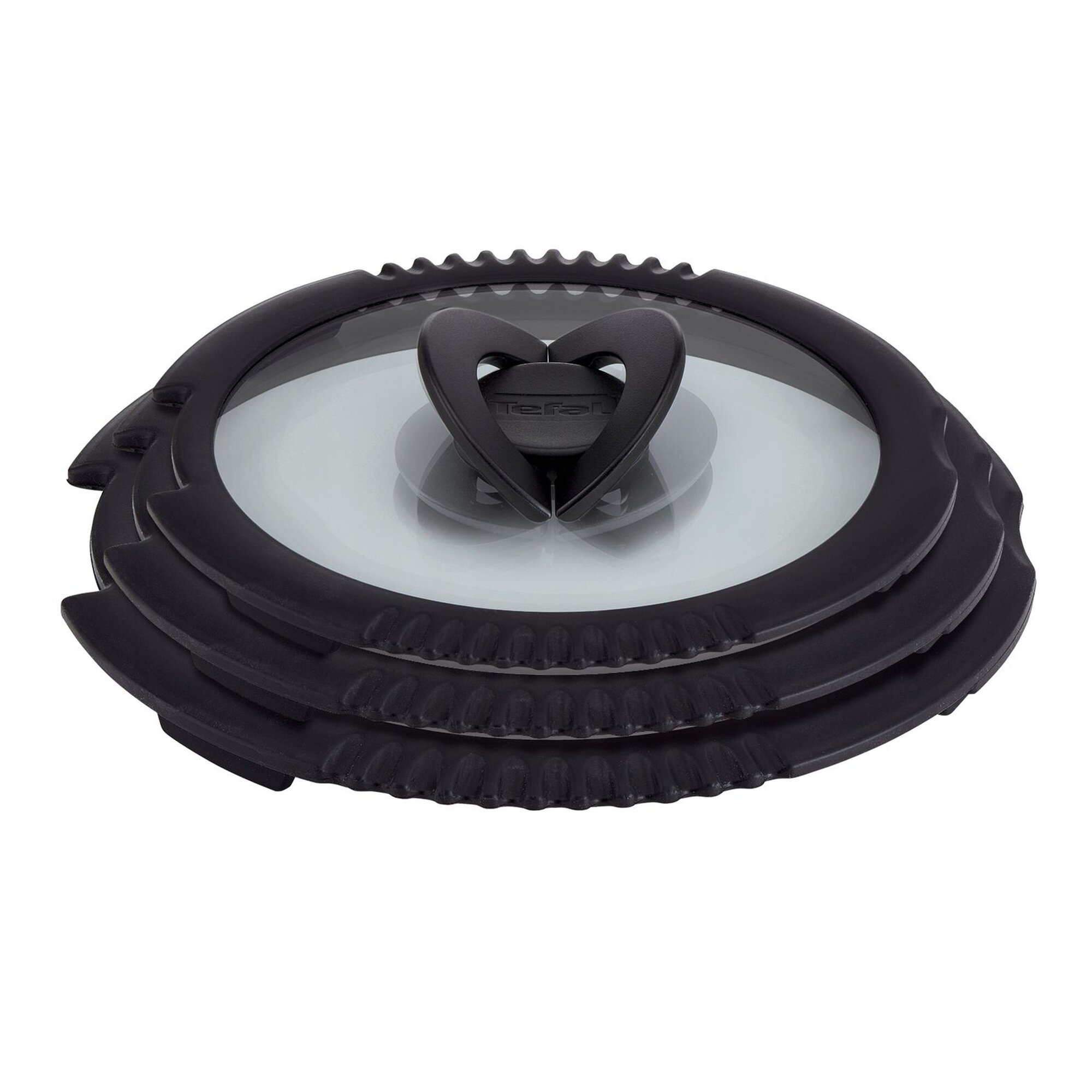 Набор крышек Tefal "Ingenio", для кастрюль и сковород, стекло, силикон, 3 шт