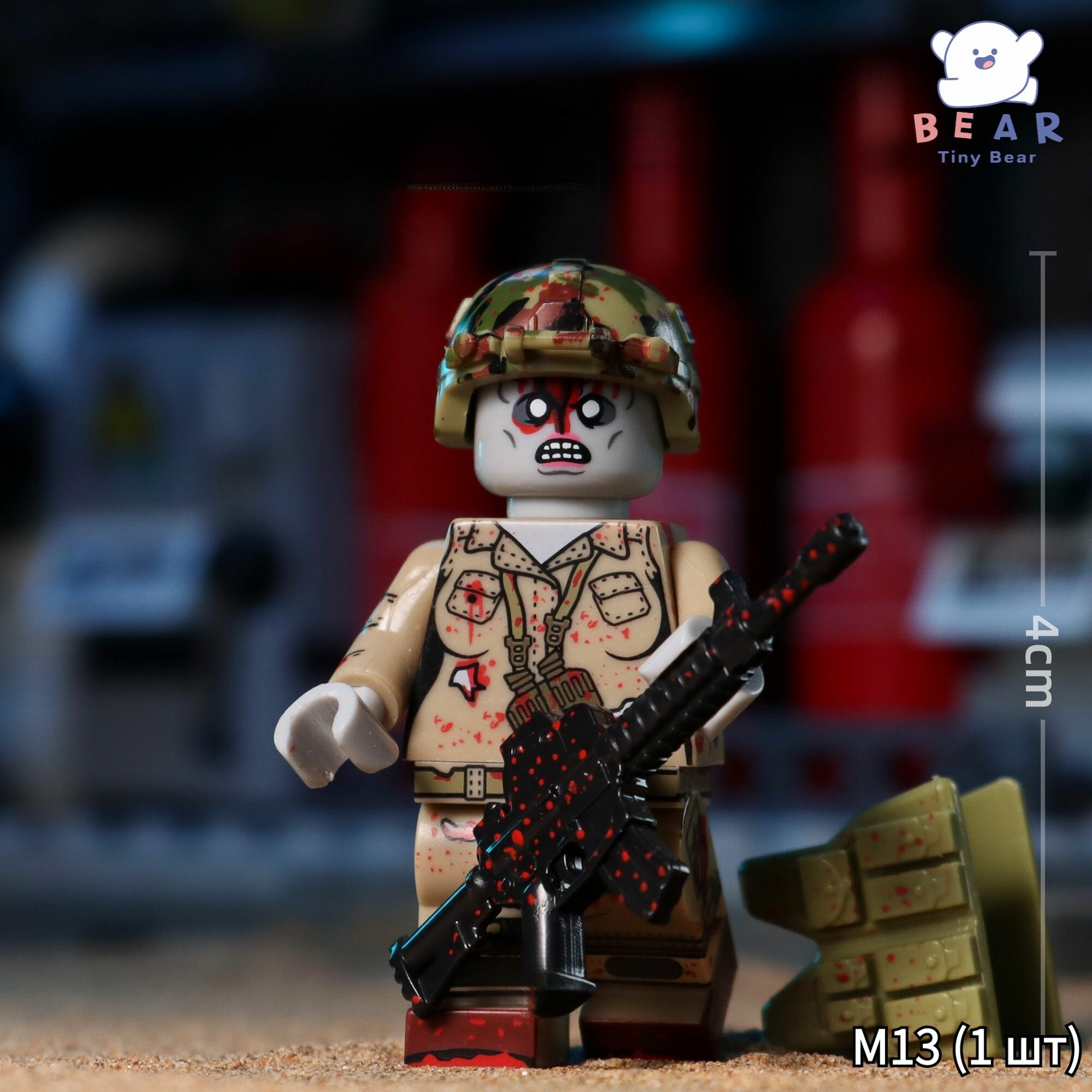 Модель минифигурки из строительных блоков для зомби с ядерным излучением, аксессуары для минифигурок MOC, строительство сцены Resident Evil, совместимы с легo конструкторами