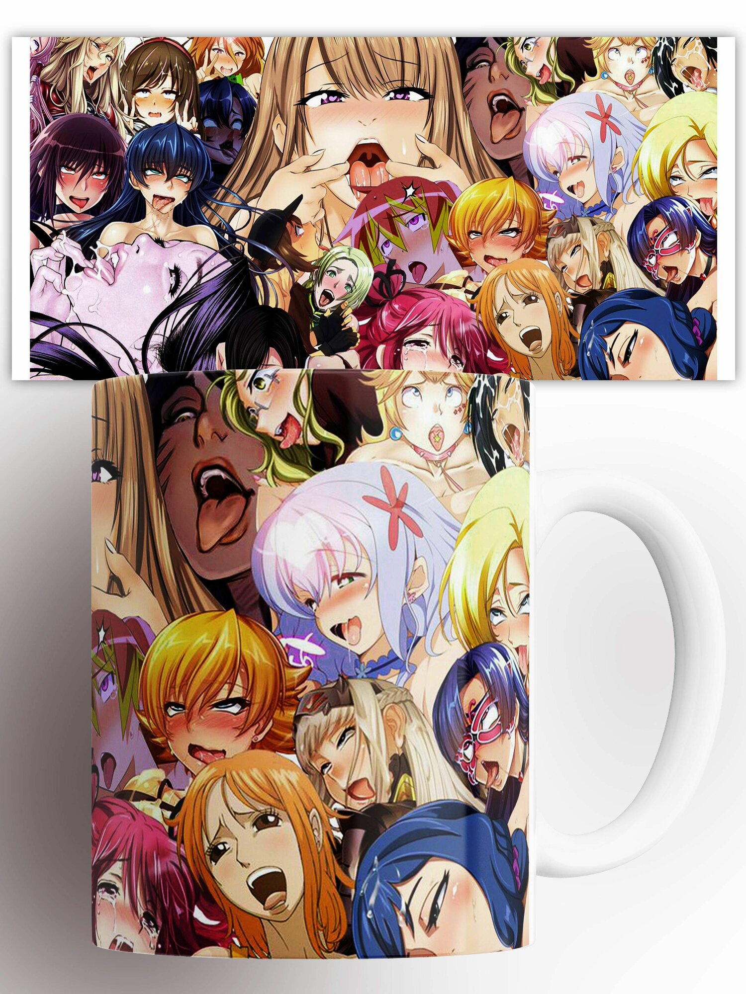 Кружка с принтом Ахэгао 330 мл