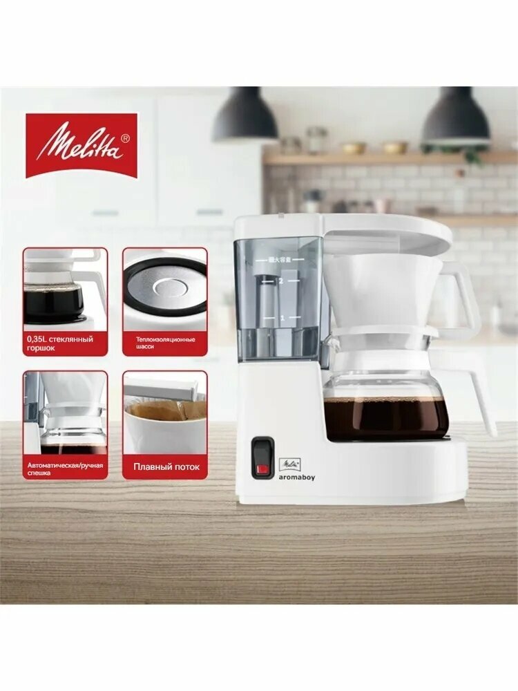 Кофеварка капельная Aromaboy Filter Coffee Machine, белый
