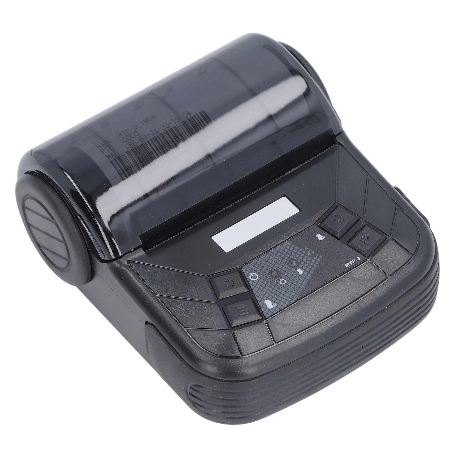 Термопринтер чеков 80 мм Bluetooth с высокой скоростью и низким уровнем шума для супермаркета, торгового центра, ресторана в чёрном чехле