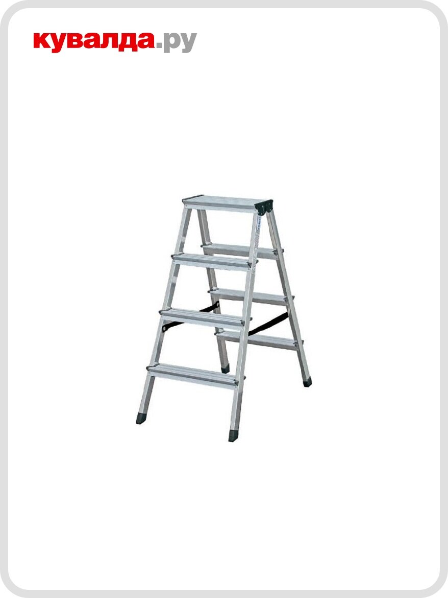 Стремянка алюминиевая KRAUSE MONTO DOPPLO 4 ступени двухсторонняя
