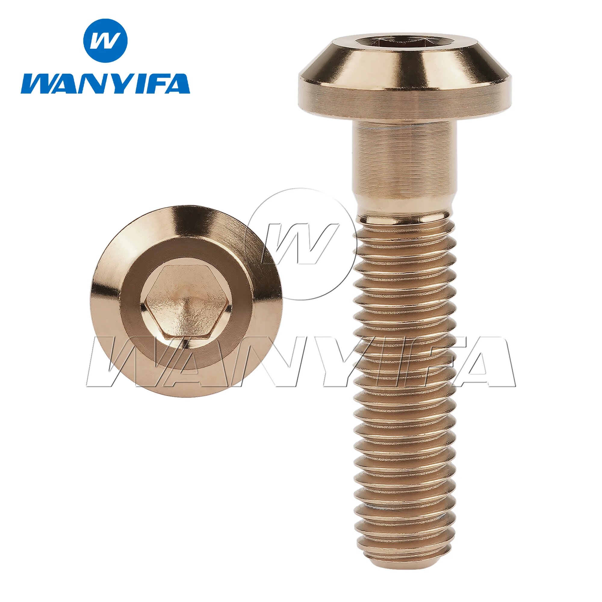 Титановые болты Wanyifa M6 M8 M8, Bronze, 25mm, 15pcs