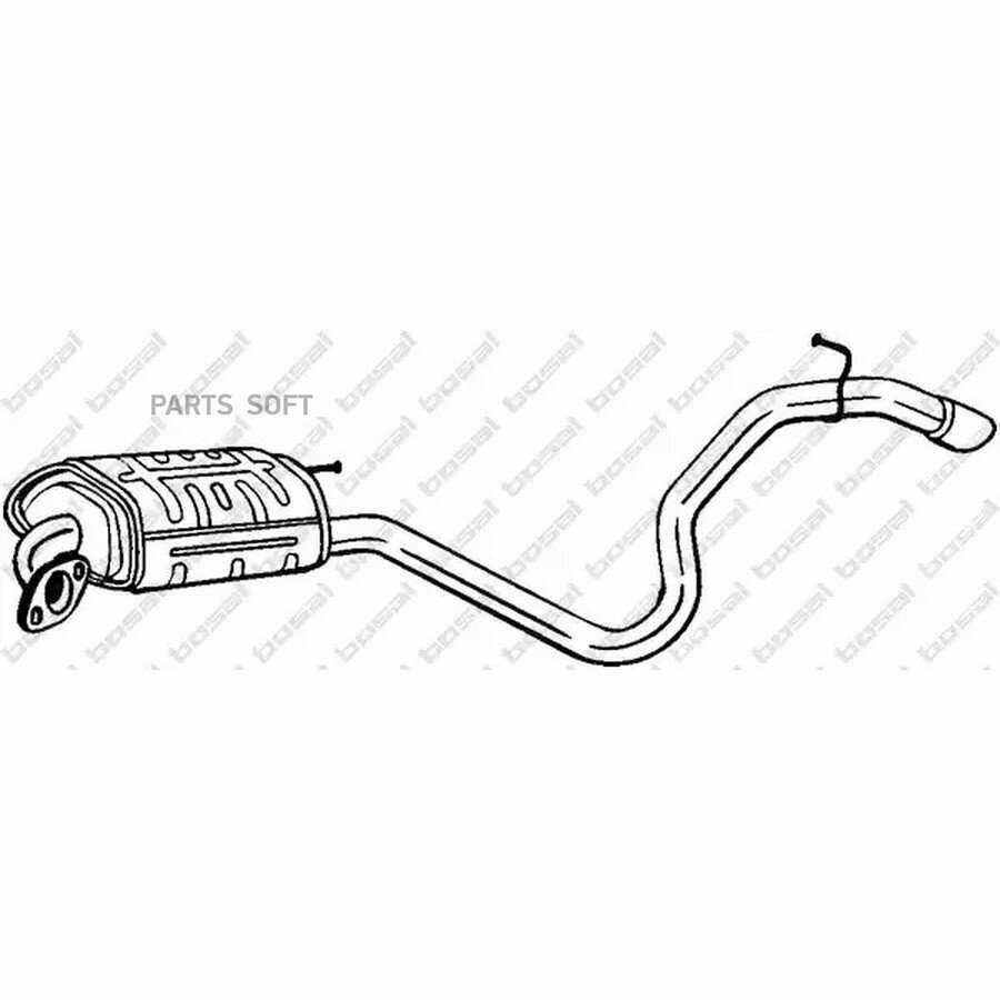 Глушитель задний (HYUN I30 07- ) от официального дистрибьютора, BOSAL, артикул 280147