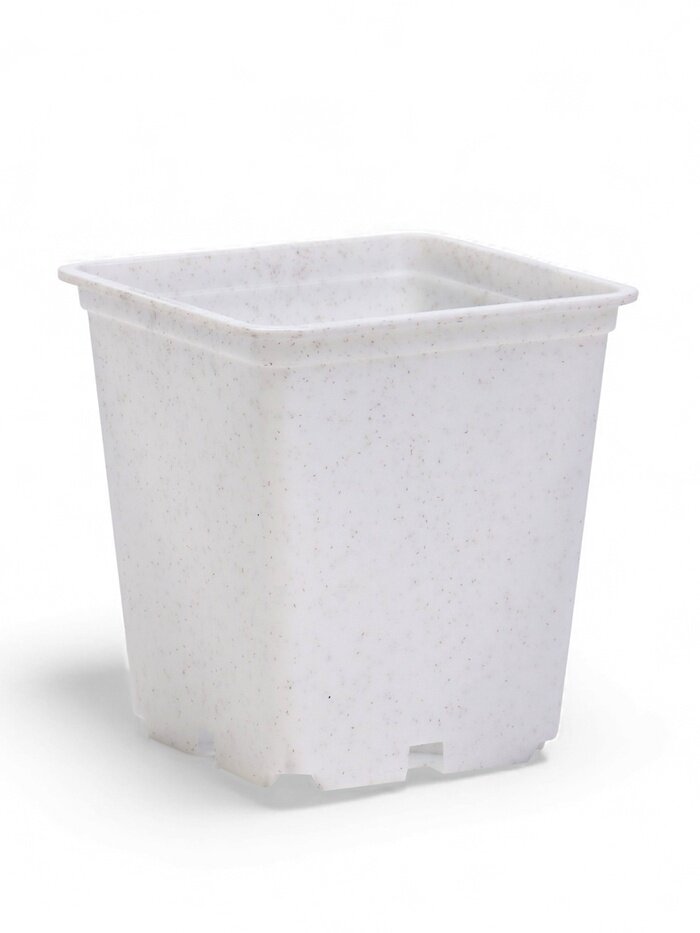 Горшок для рассады, 500 мл, 9×9×10 см, пластиковый, белый, 18 шт.