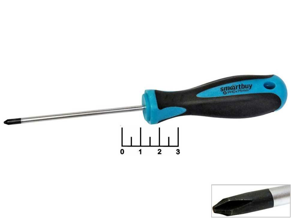 Отвертка 0*75мм + PH Smartbuy