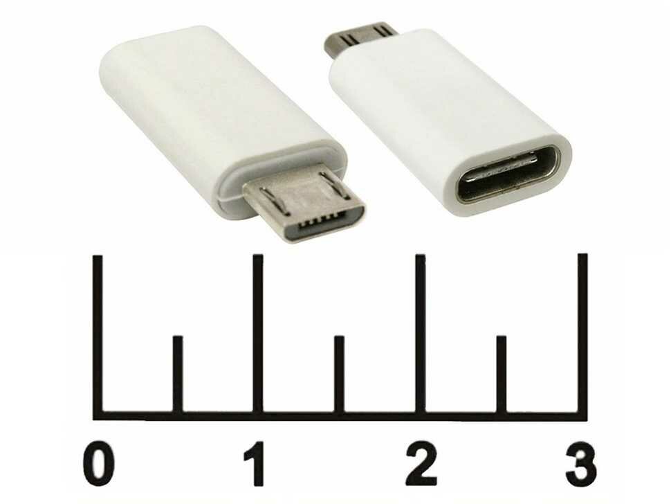 Переходник Type C гнездо/micro USB 5pin штекер OTG (черный)