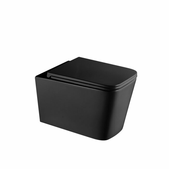 Унитаз подвесной Grossman GR-4441BMSQ с микролифтом, черный матовый