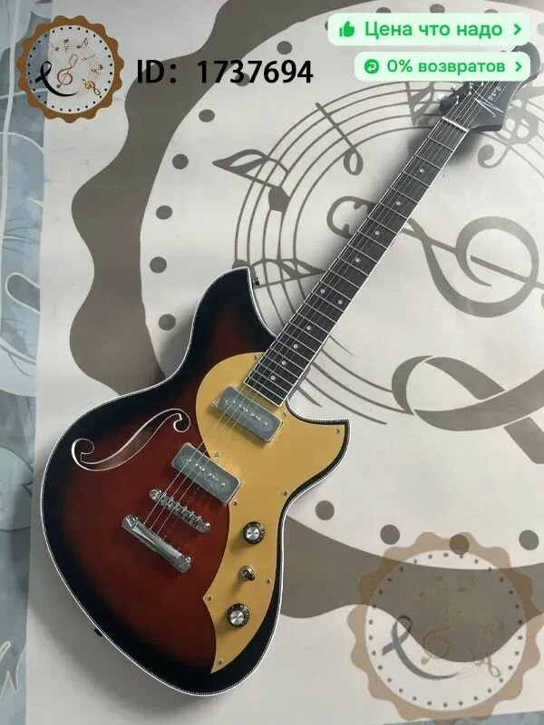 Электрогитара Jaguar полусоловидного корпуса, высокое качество