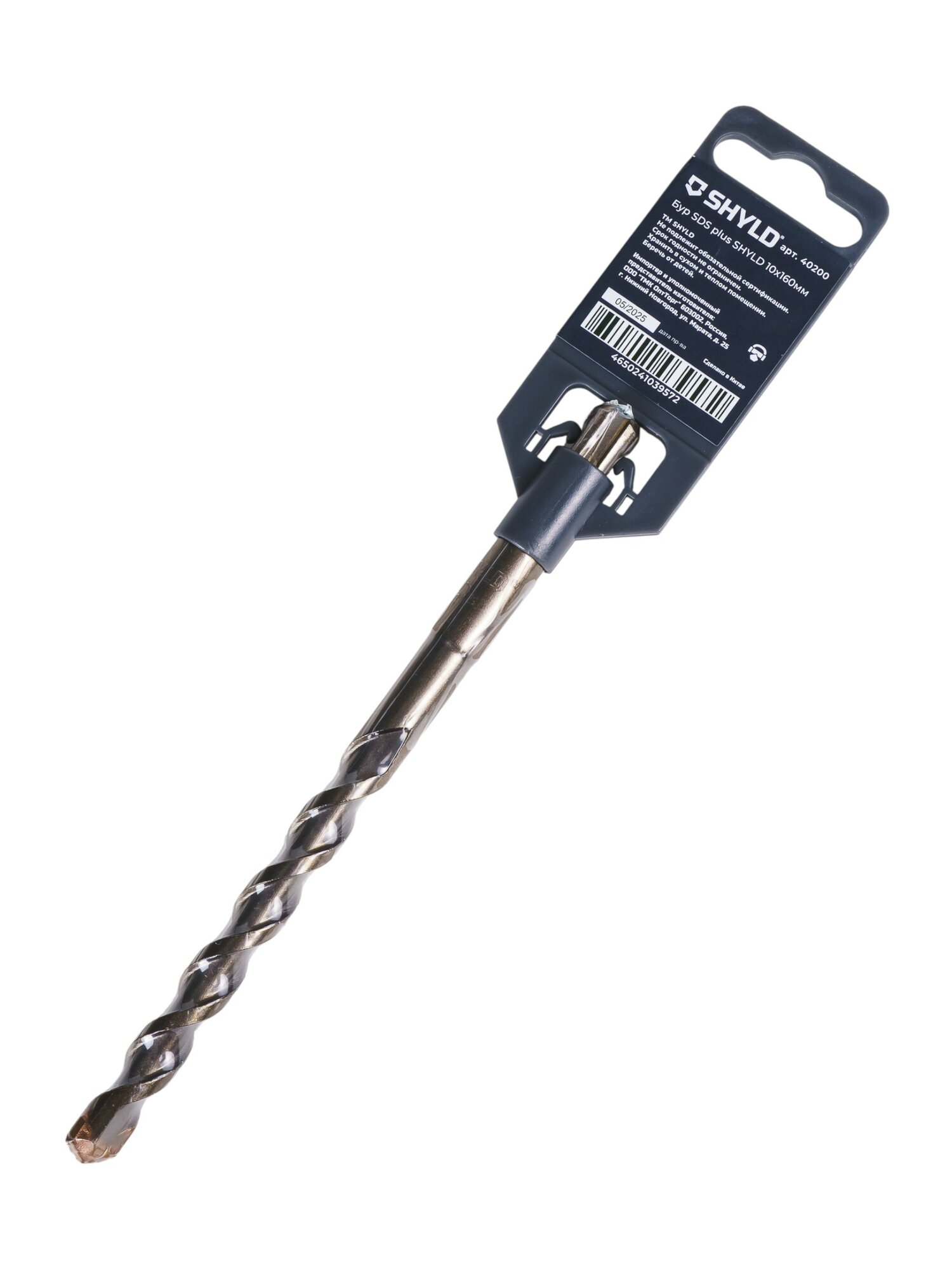 Бур SDS plus SHYLD, для бетона, камня, кирпича, твердый сплав, 10х160 мм