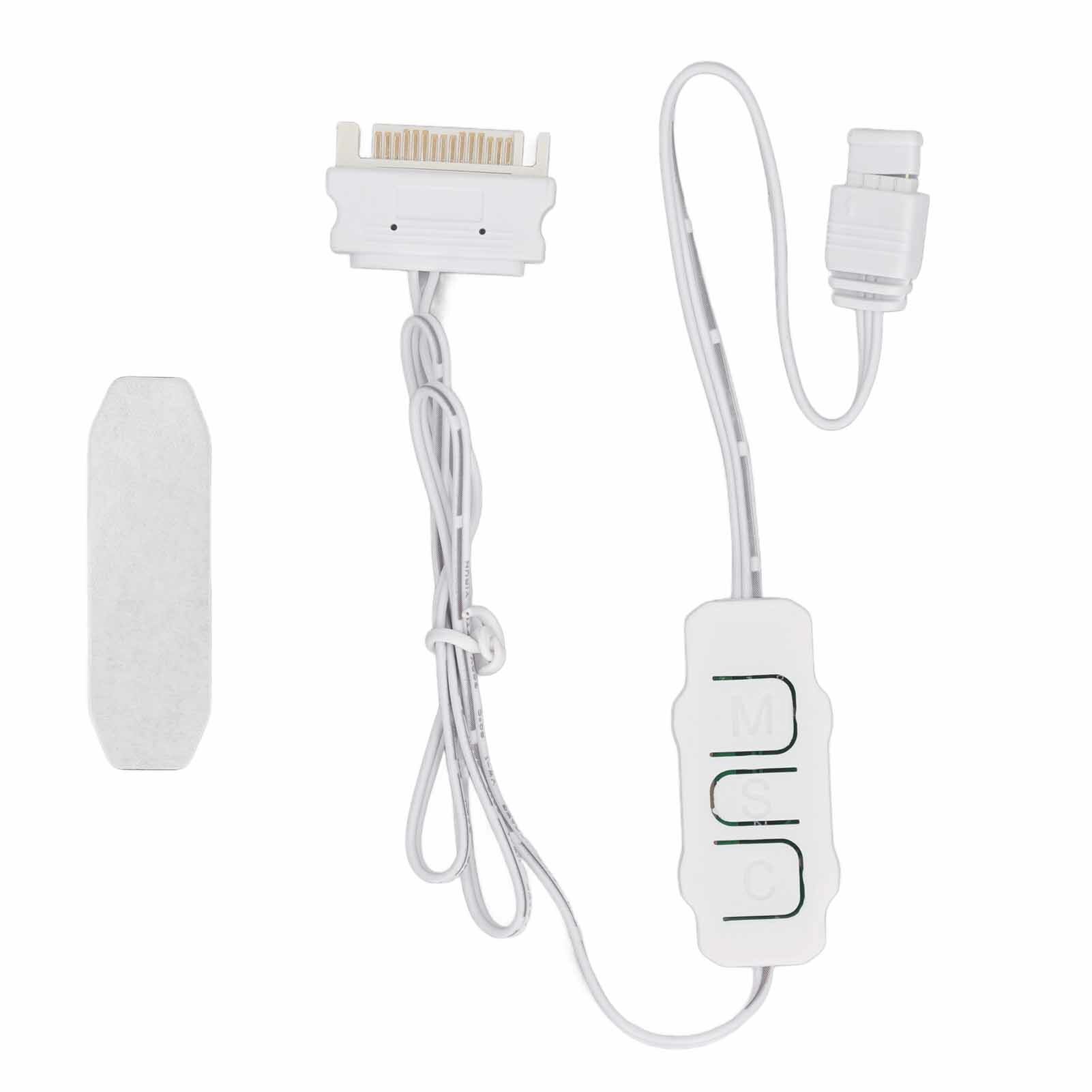 Контроллер ARGB 5 В 3-контактный SATA, блок питания SATA - ARGB, контроллер для самодельных вентиляторов ARGB, световых лент ARGB, световых плат белого цвета